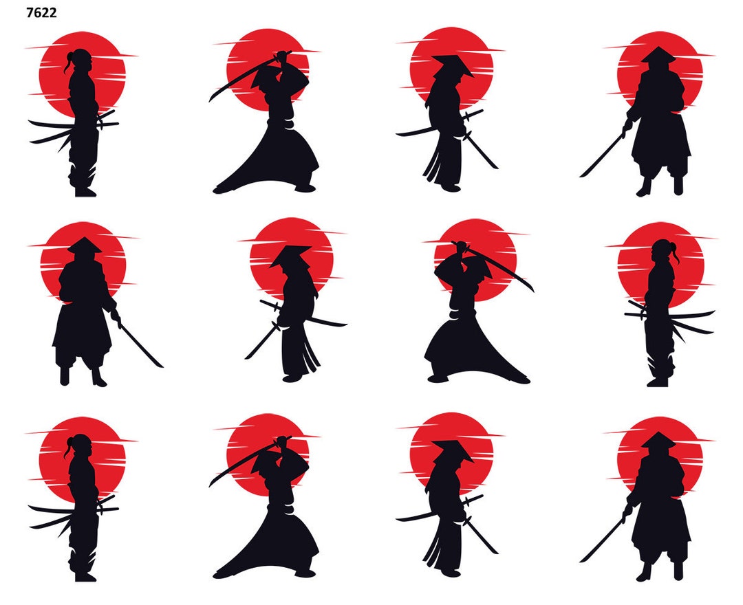 Fighting Samurai - Ceramic Decal - Overglaze Decal - Fusible Decal ...