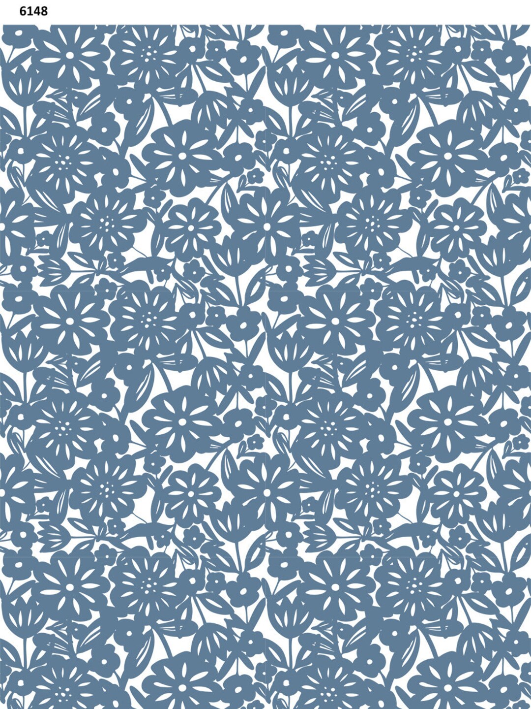 Seamless Blue Lace Pattern - Ceramic Decal - Overglaze Decal - Fusible ...