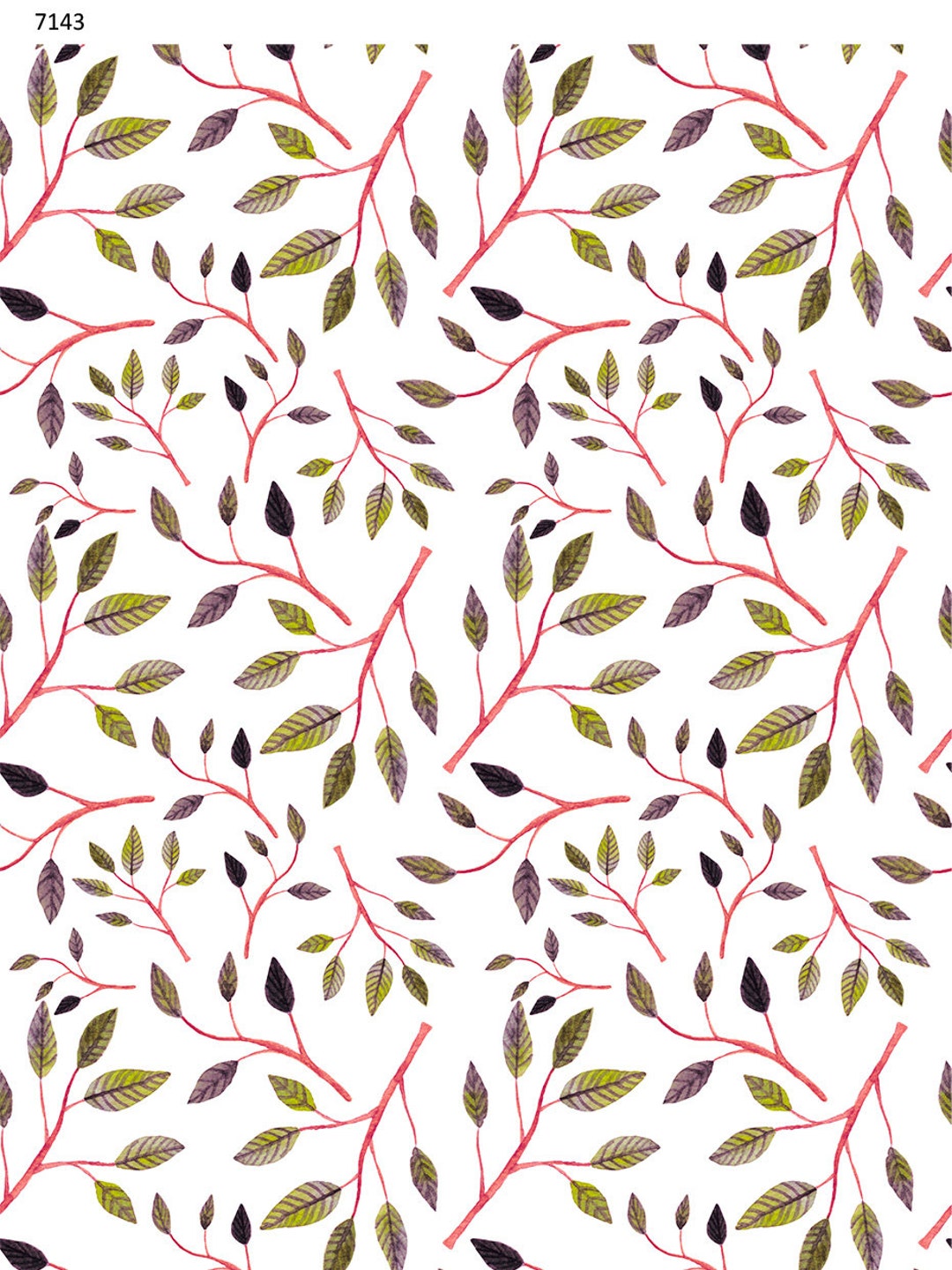 Seamless Leaf Pattern - Ceramic Decal - Overglaze Decal - Fusible Decal ...