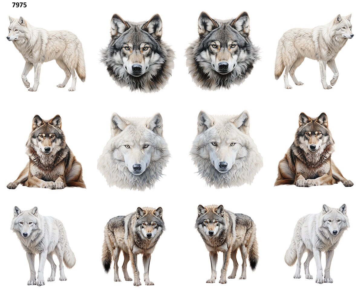 Wild Wolves - Ceramic Decal - Overglaze Decal - Fusible Decal - Food ...