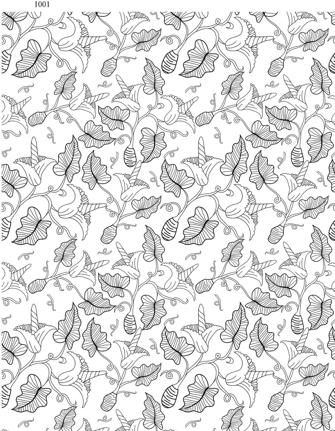 Seamless Botanical Floral Pattern Ceramic Decal Overglaze Decal Fusible ...