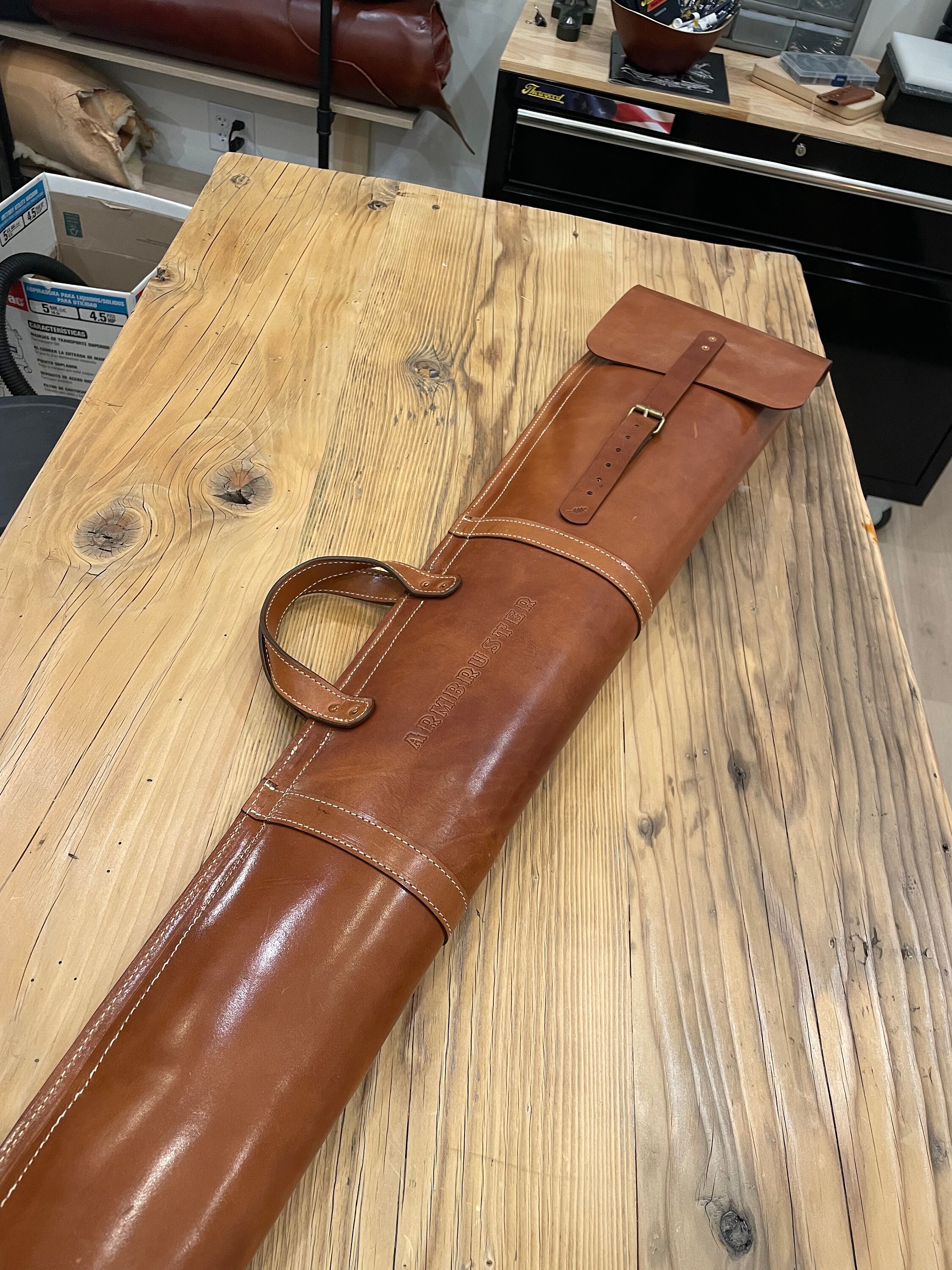 Handmade Leather Slip in Shotgun Case With Sheep Shear Lining Inspired ...