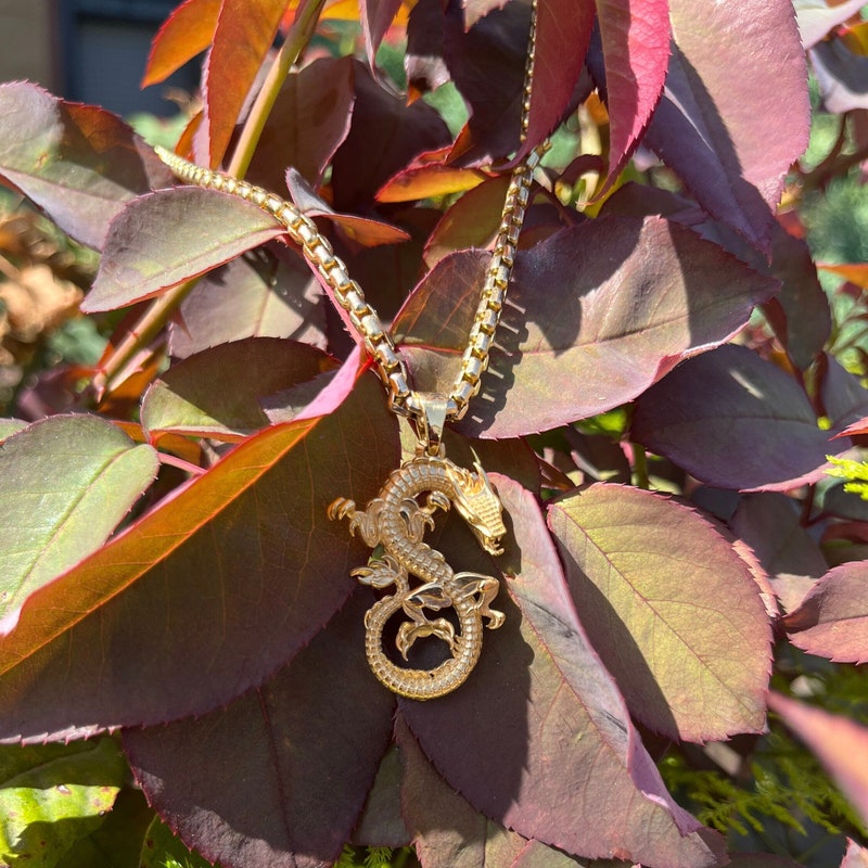 24k Gold Dragon Pendants - Etsy