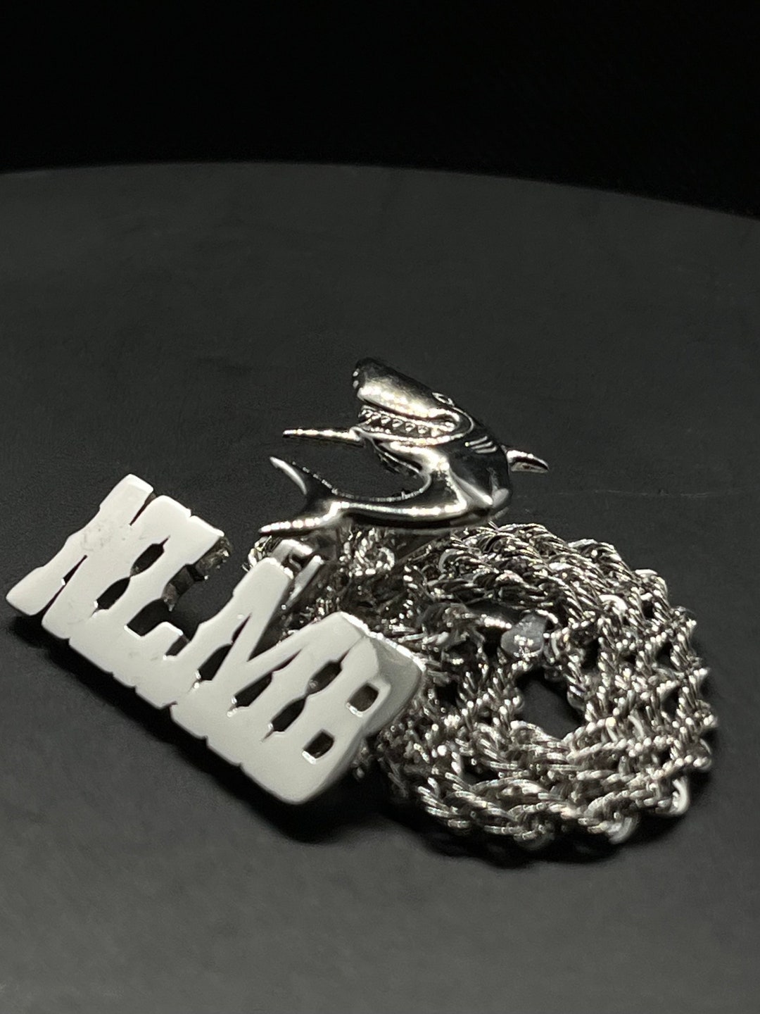 10k 14k Solid Gold Custom Name Pendants W/ Custom Emoji Bail -choose ...