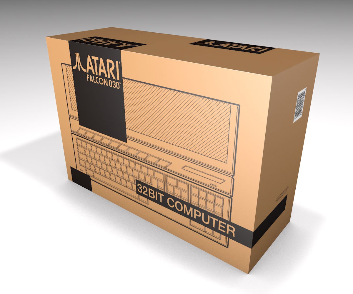 Leere Box Atari Falcon 030 white Empty box Empty box Boîte vide Video ...