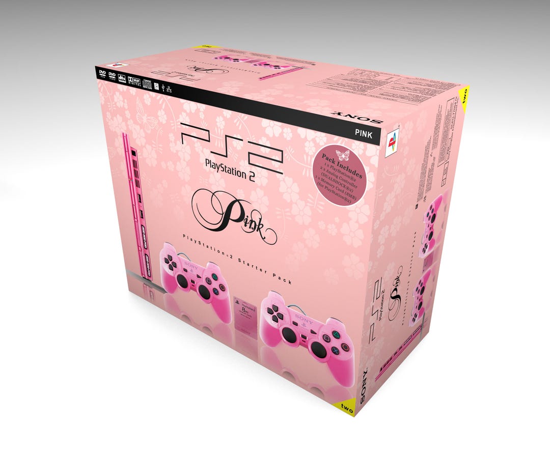 PS2 Slim Pink 77004 EUR optional Inner Cartons Empty Box Empty Box ...