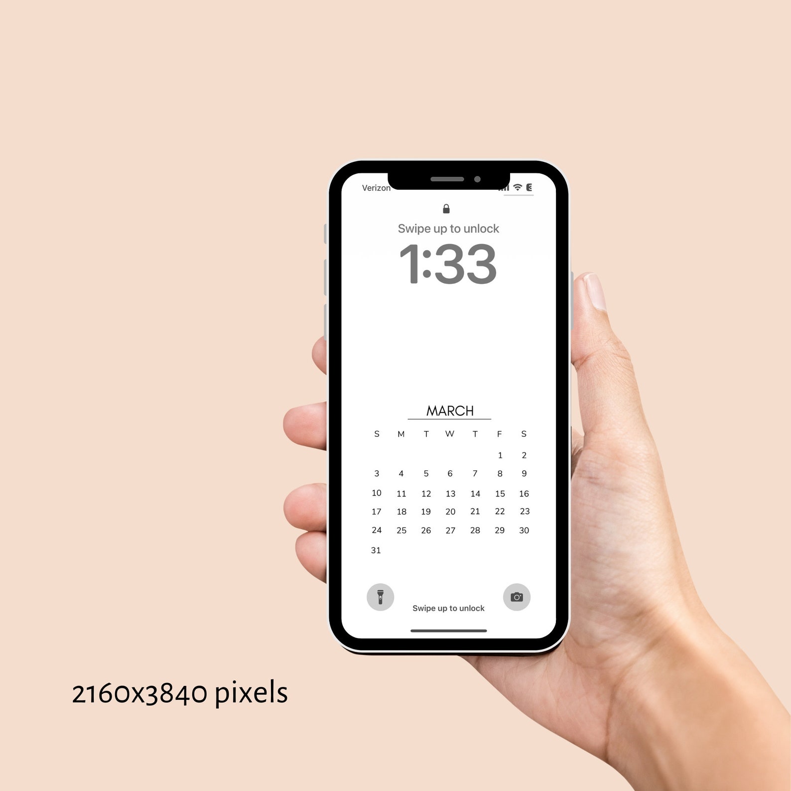 4K Minimalist White 2024 Calendar Wallpaper for Smartphones Ultra HD ...