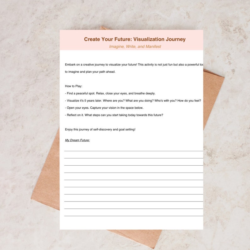 Create Your Future: Visualization Journey - Printable Goal-setting Game ...