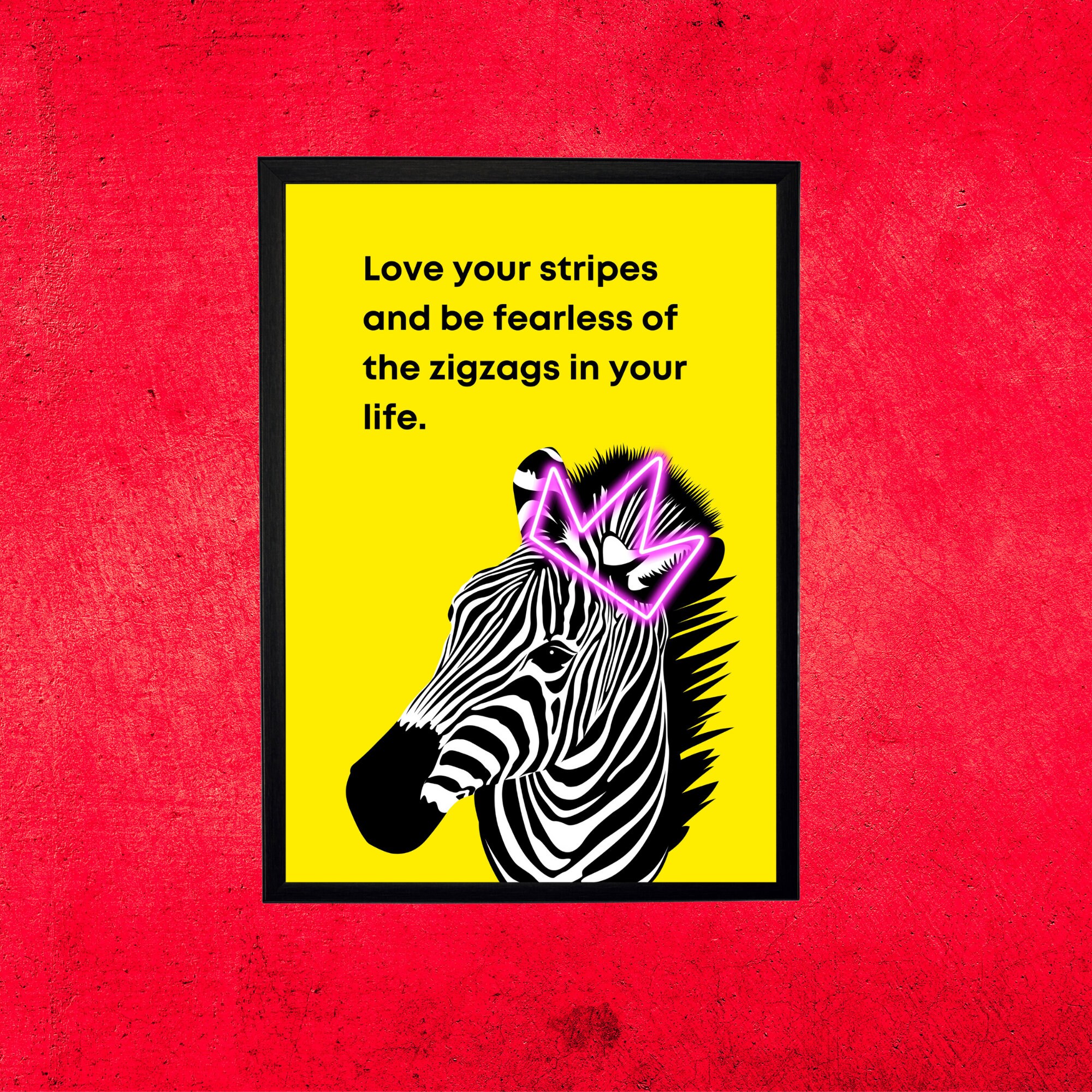 Love Your Stripes Zebra Quote Digital Wall Art Easy - Etsy