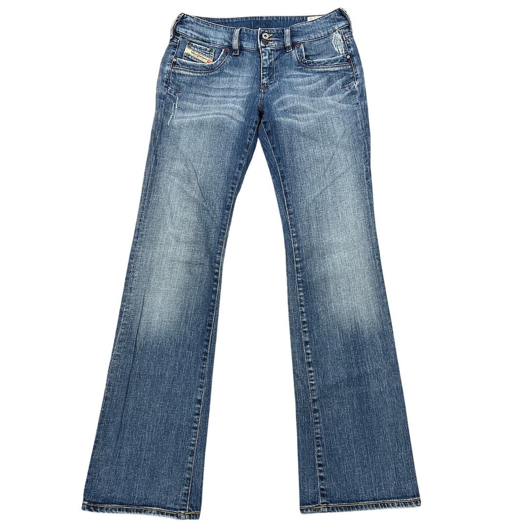 Diesel Ronhar Y2K Low-rise Bootcut Jeans Women Sz 30 Faded Stretch ...
