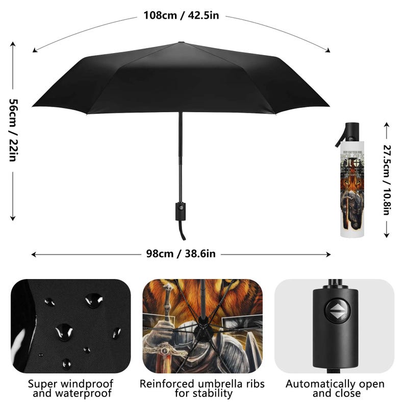 Armor of God Auto Open Umbrella Faithful Protection & Stylish Shield ...
