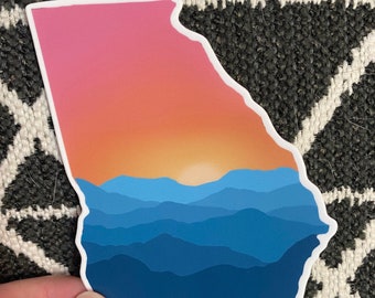 Georgia State 4 Weatherproof and Durable, Outdoor Sticker, Travel ...