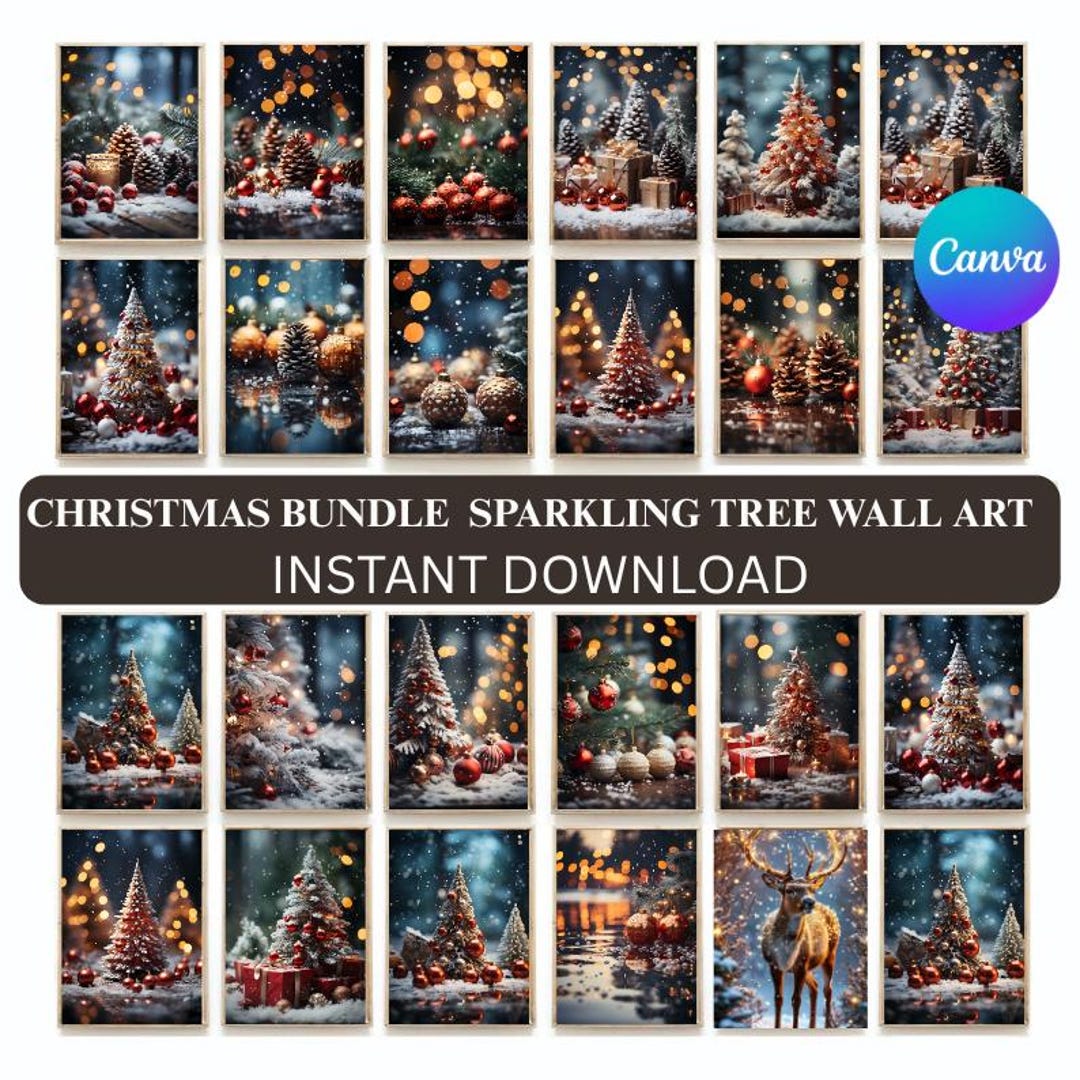Christmas Wall Art | Festive Printable Decor | Holiday Home Prints ...