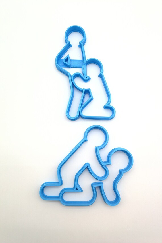 Adult Cookie Cutter Of 2 Adult Molds Having Sex In Goggie Etsy