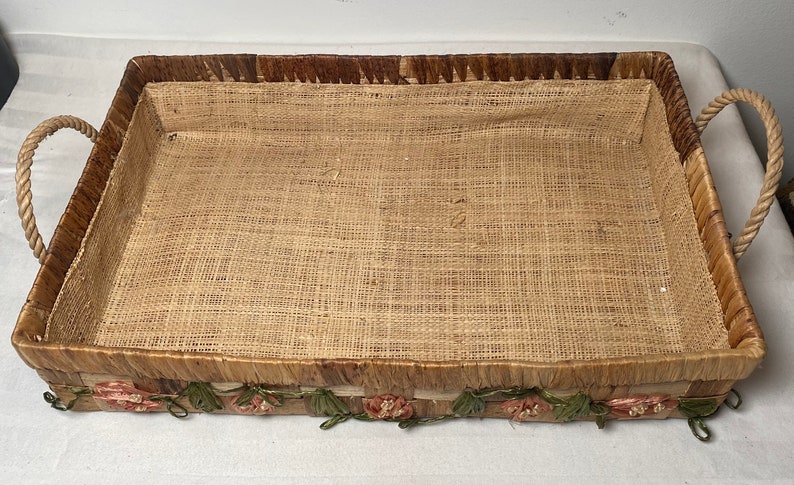 Vintage Woven Raffia Pyrex Casserole Dish Carrier Serving Tray - Etsy