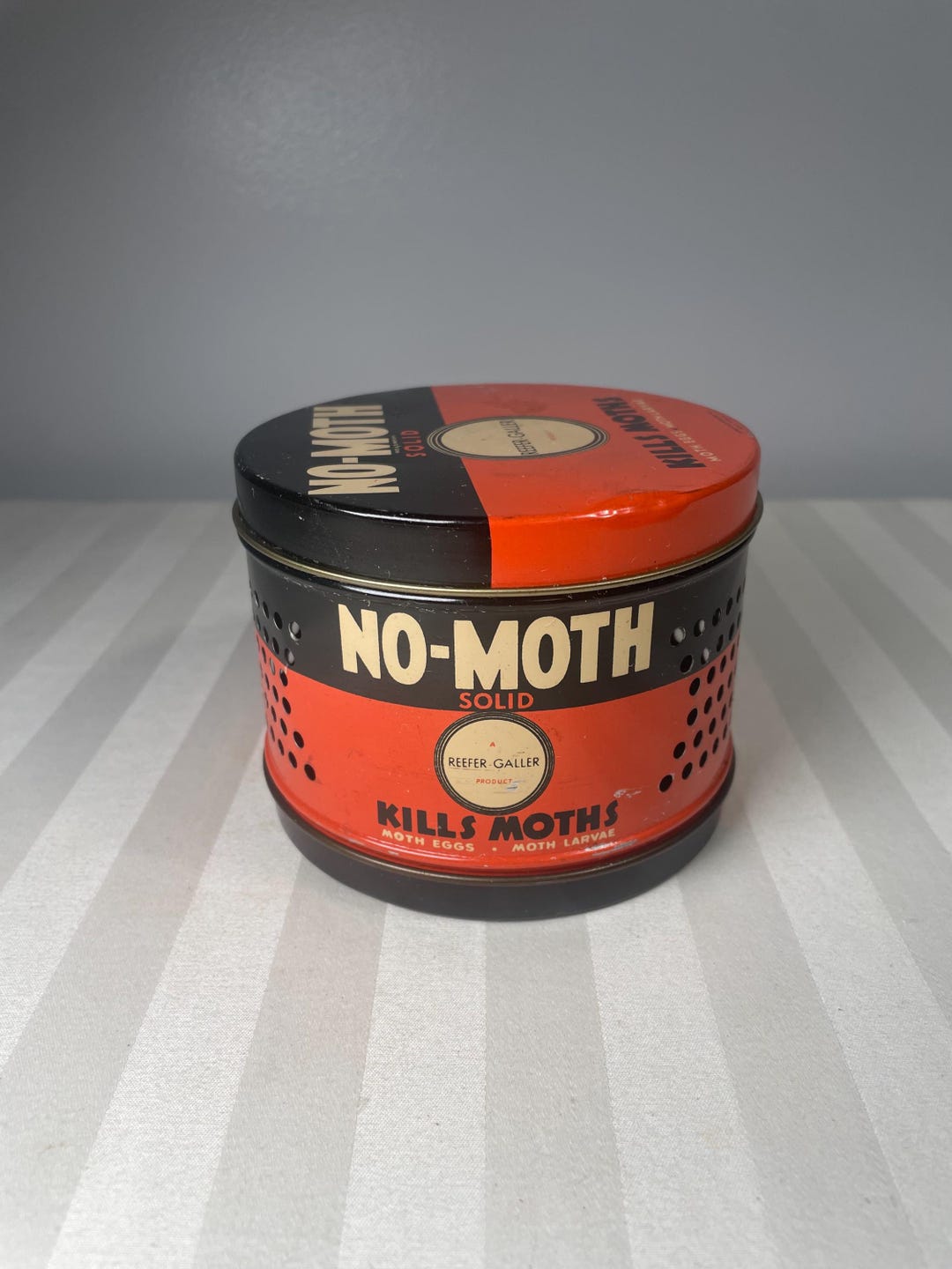 Vintage Reefer-galler No Moth Empty Tin Can 1950’s Black Orange - Etsy