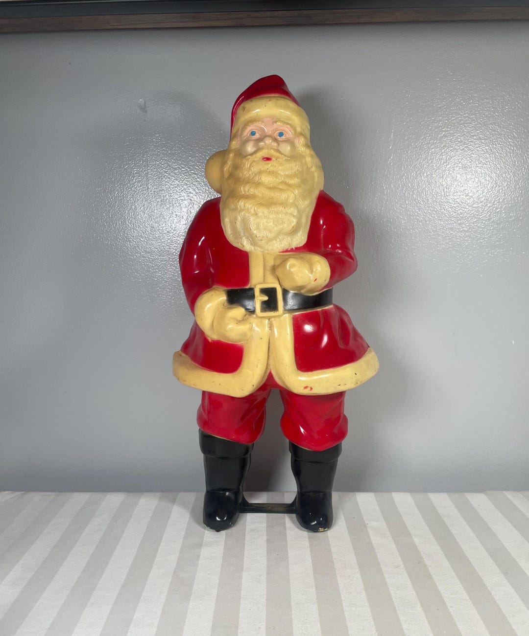 Vintage MCM 1950s Union Products 17" Lighted Hard Plastic SANTA Claus ...