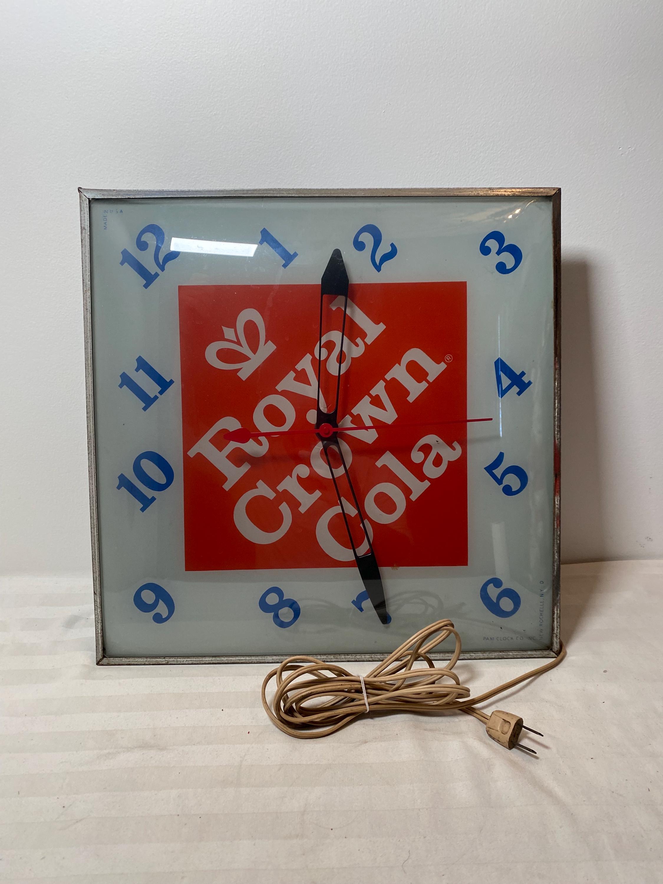 Pam Am Royal Crown Cola Square Vintage Advertising Clock 15 X 15 - Etsy
