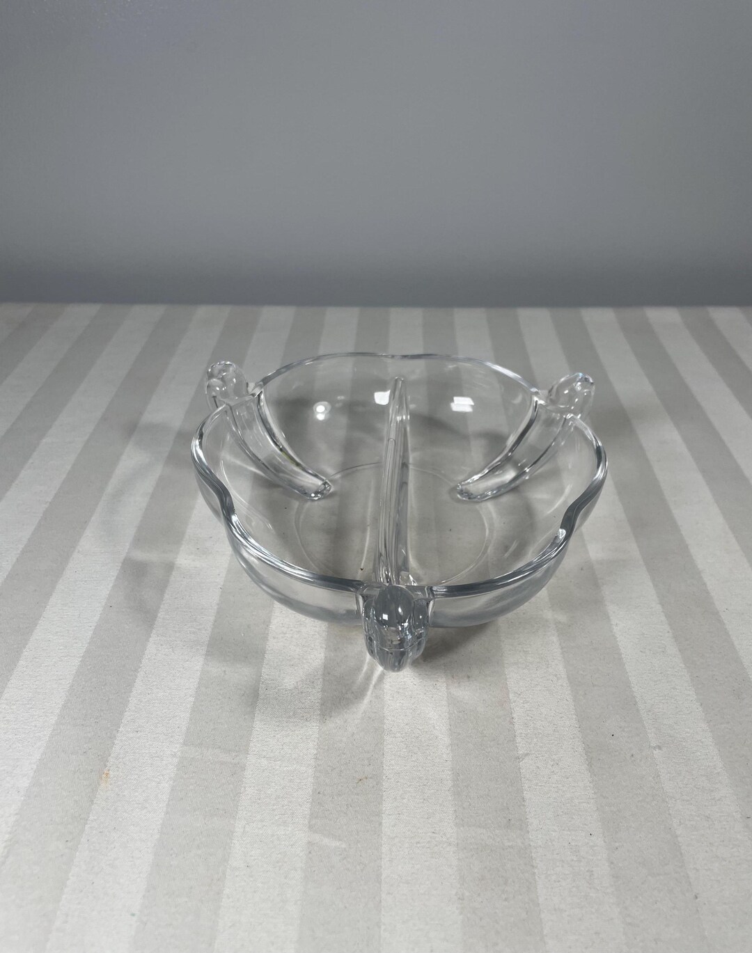 Clear Glass Divided Bowl Dish - Etsy