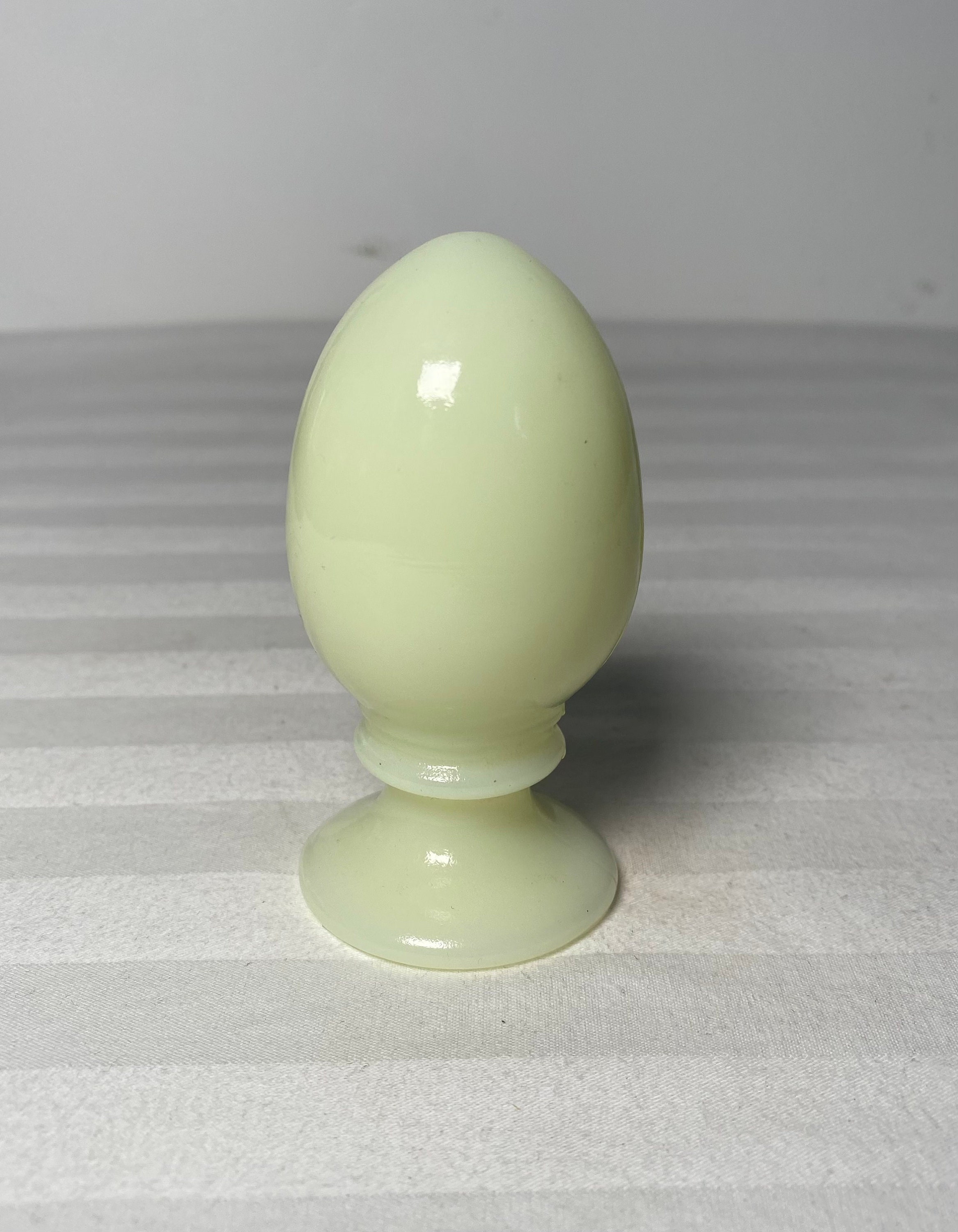 Fenton Off-white Glass Egg Statue - Etsy