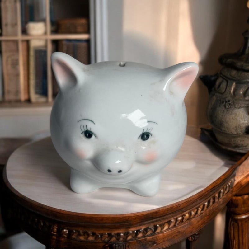Vintage Piggy Bank - Etsy