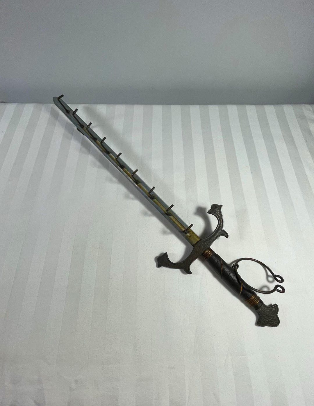 Wall Mounted Sword Leather Handle Key / Tie Holder Rack 22" - Etsy