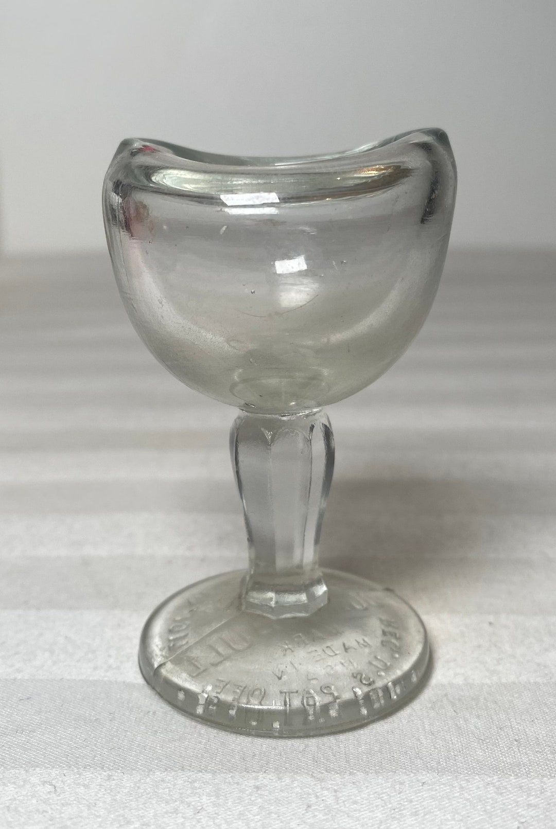 Vintage JOHN BULL Clear Glass Eye Wash Cup Patent August 14, 1917 - Etsy
