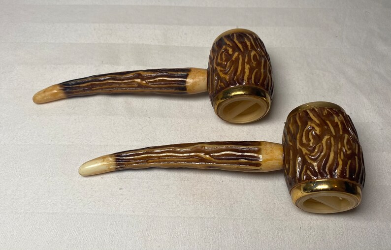 Vintage Stag Horn Pipe Salt and Pepper Shaker Shawnee State - Etsy