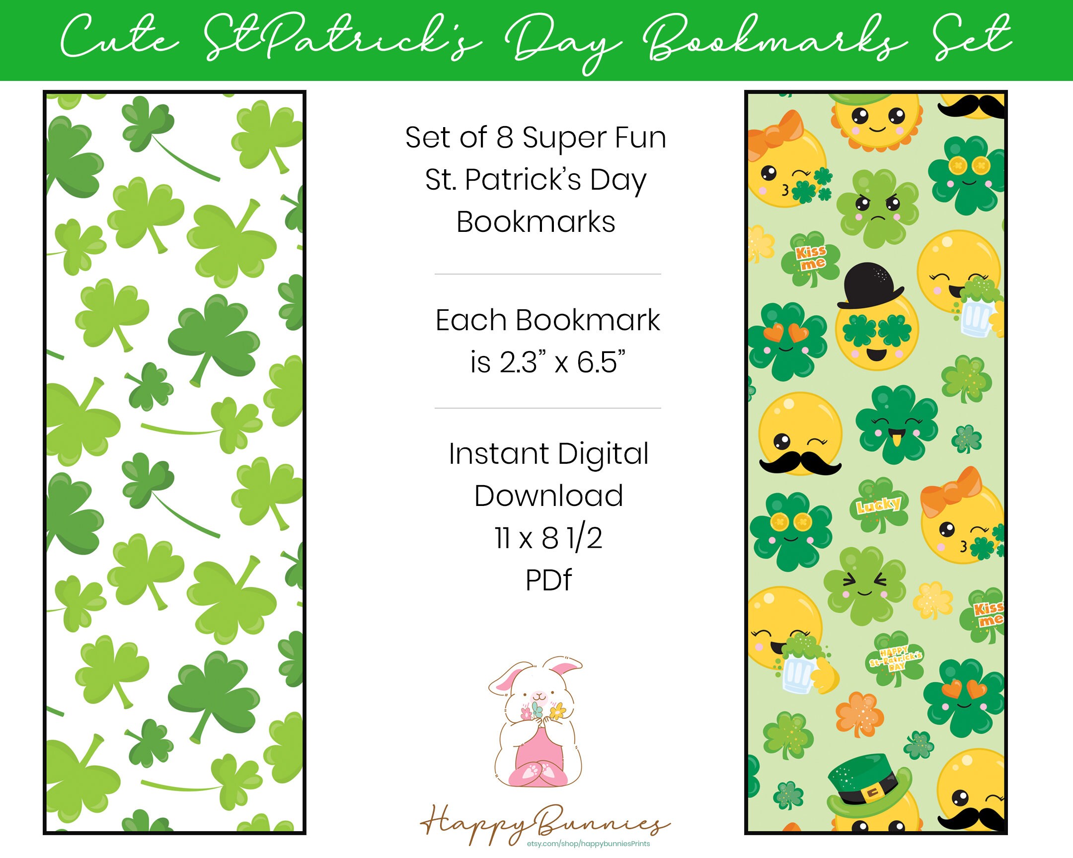 Printable St. Patrick's Day Bookmarks, St. Patrick's Day Bookmarks, St ...