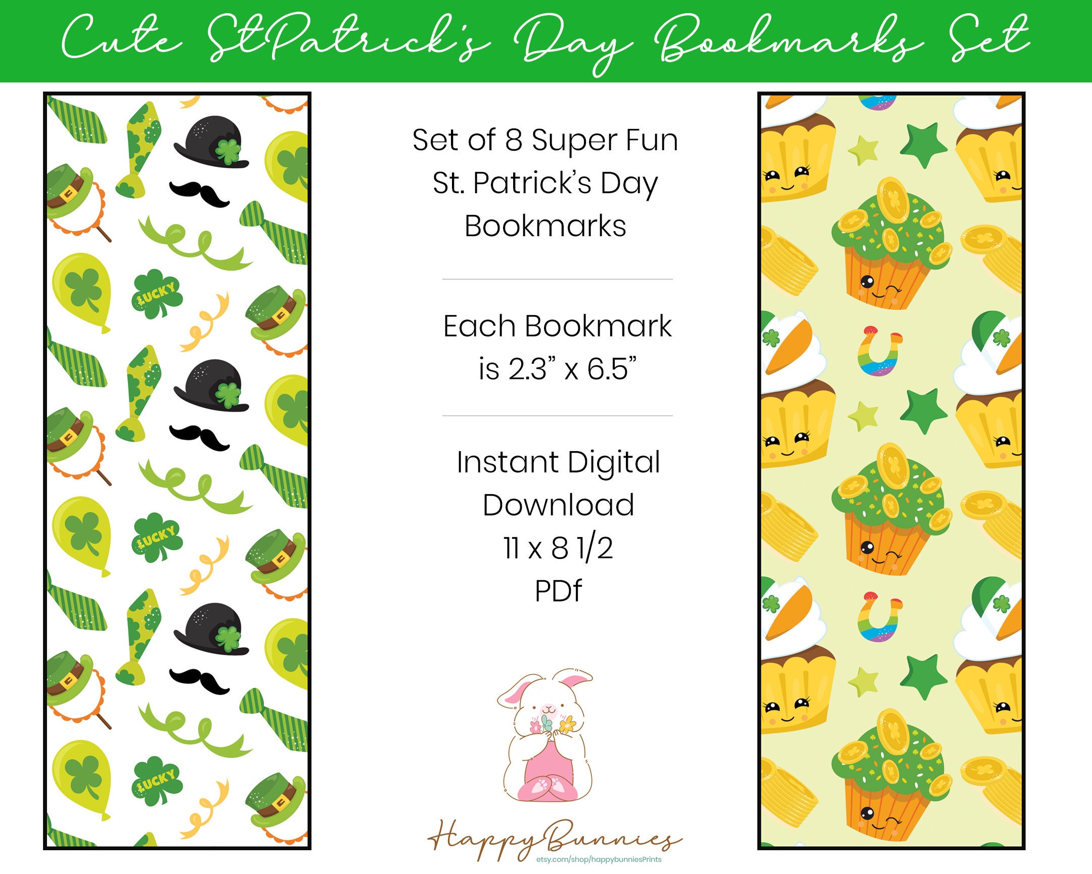 Printable St. Patrick's Day Bookmarks, St. Patrick's Day Bookmarks, St ...