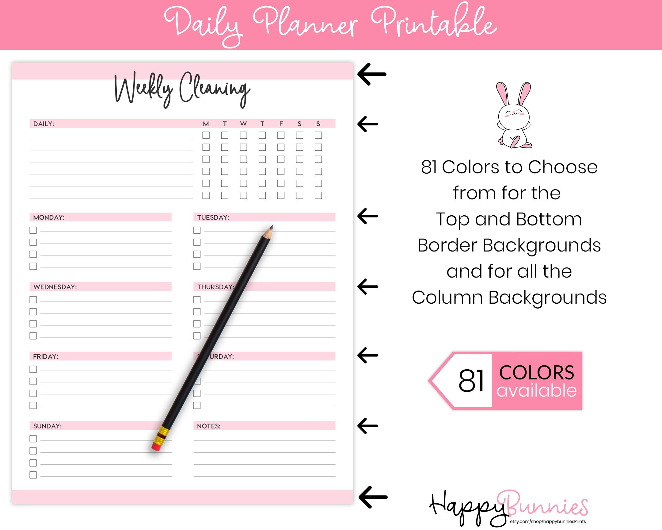 Cleaning Checklist Printable, Weekly Cleaning Checklist, Weekend ...
