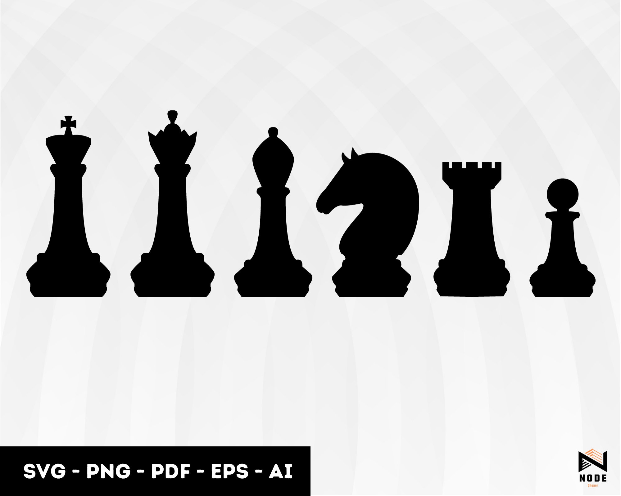 Chess Pieces SVG Files Chess Pieces Cut Files Chess Pieces | Etsy