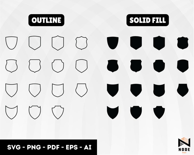 Shield Set SVG Files Shield Set SVG Vector Files Shield Set Cut Files ...