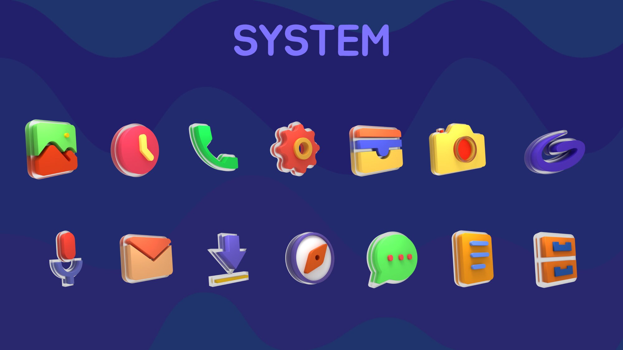 1100 3D Vibrant, Cute App Icons 1100 3D iPhone App Icon, Ios 16 Icon ...