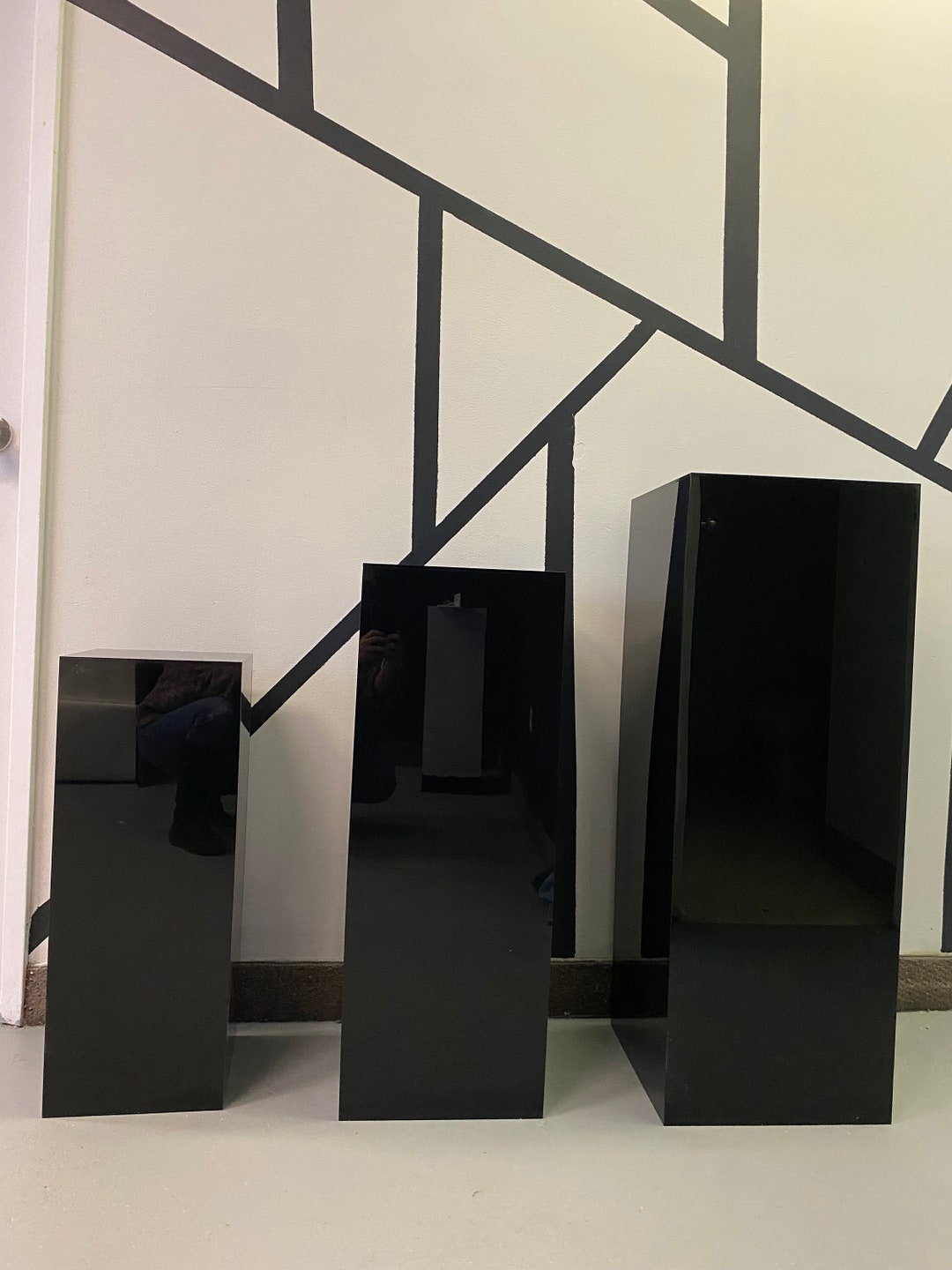 Black Acrylic Pedestals / Plinths - Etsy
