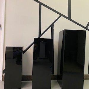 Black Acrylic Pedestals / Plinths - Etsy