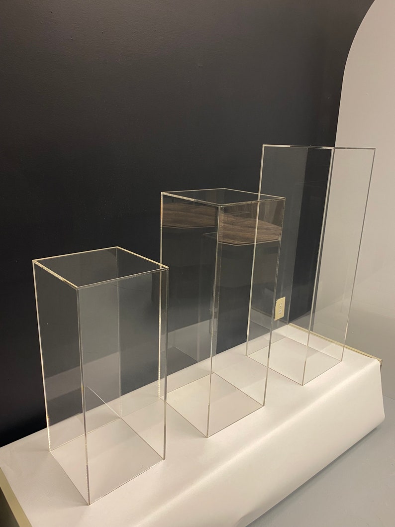 Clear Acrylic Pedestals / Plinths - Etsy