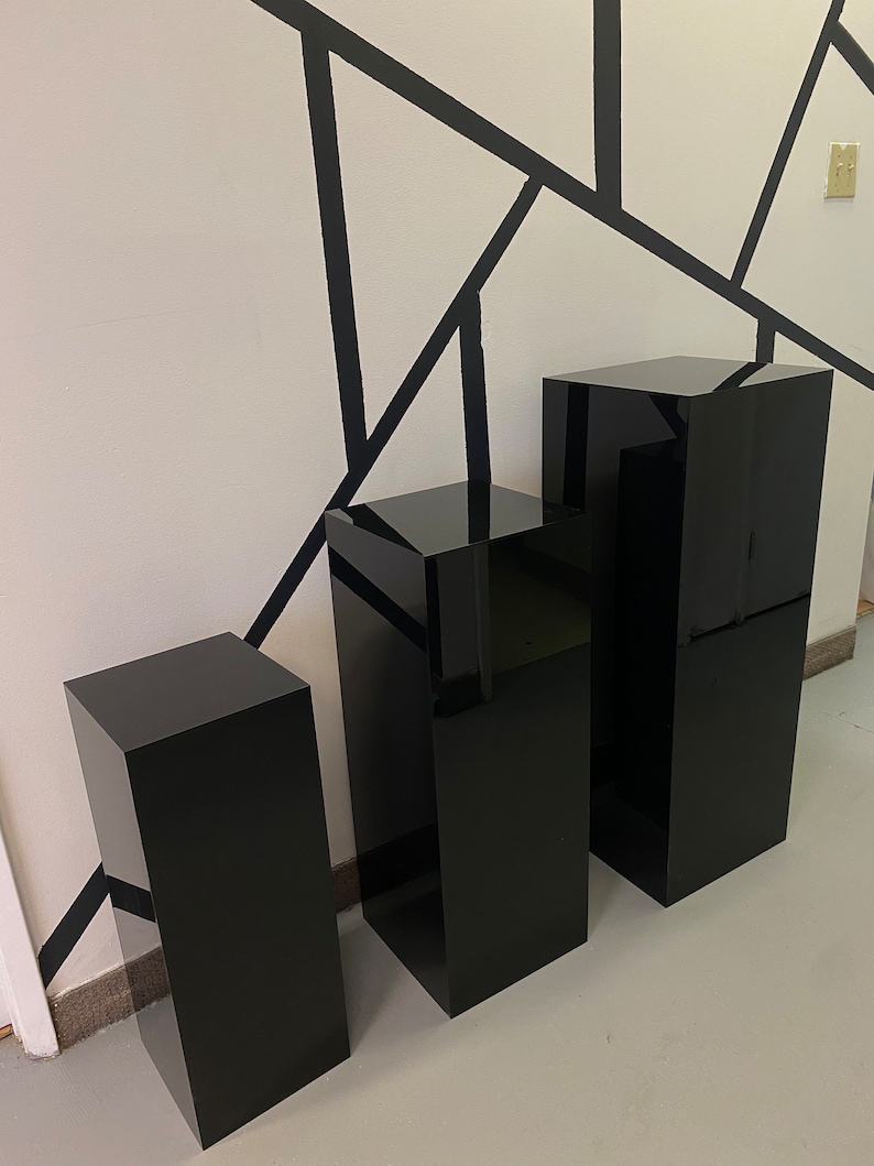 Black Acrylic Pedestals / Plinths - Etsy