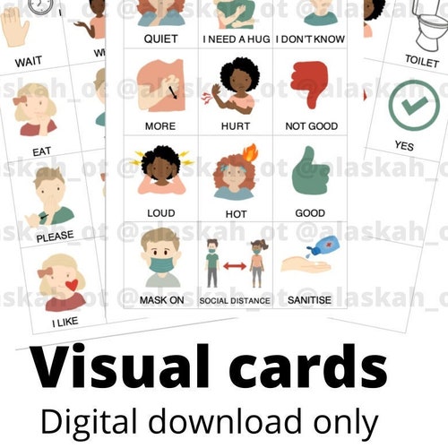 Visual Cue/communication Cards Therapy Teaching Education - Etsy