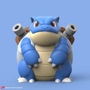 Gen 1: Chibi Blastoise (3D Printed - Ready to Paint, Full Color ...