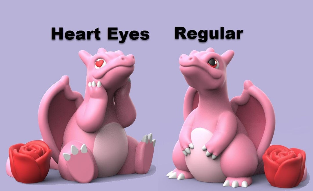 Valentine: Rose Tail Charizard full Color 3D Printed - Etsy