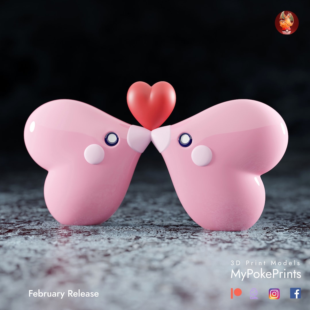 Pokemon: Lovey Dovey Luvdisks 3D Printed highly Detailed 3D Printed Resin ready to Paint - Etsy