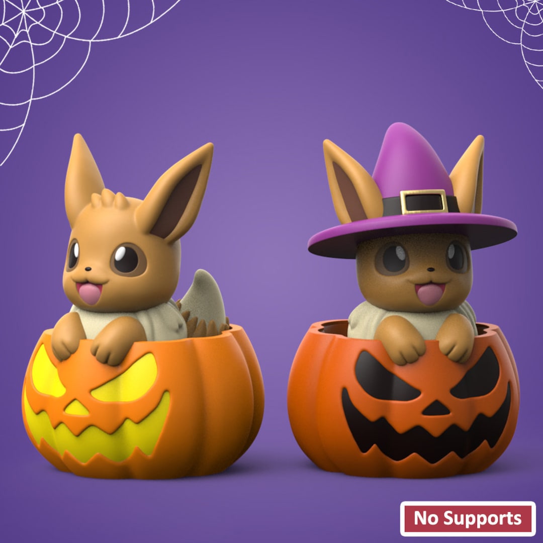 Eevee / Eevee Witch in Halloween Pumpkin by Supercrazyprints - Etsy UK