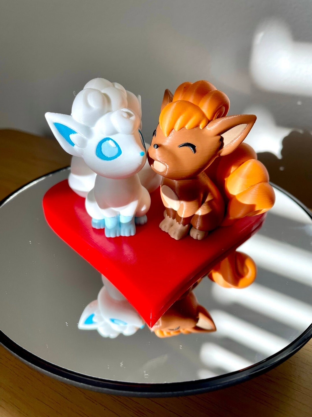 Valentine's Day / Wedding Cake Topper - Alolan Vulpix and Vulpix With ...