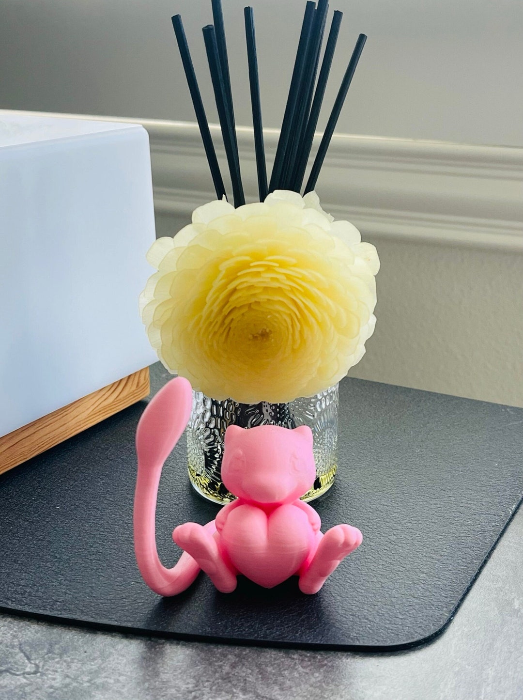 Valentine's Day: Adorable Mew With Heart (unpainted)(3d Printed) - Etsy