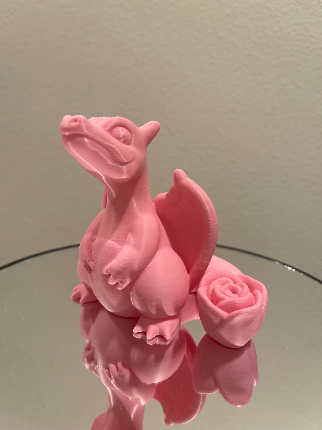 Valentine: Rose Tail Charizard 3D Printed Ready to Paint - Etsy