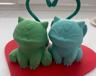 Love 3d Printed Figurine Inspired by Pokémon Bulbasaur & Ivysaur - Etsy