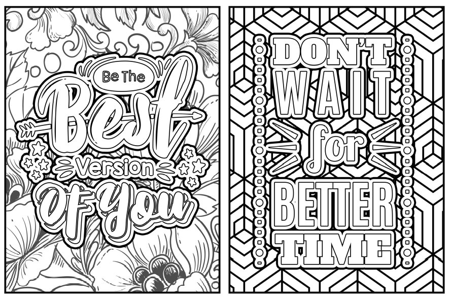 150 Inspiring Motivational Coloring Pages for Adults, Kids and Children ...