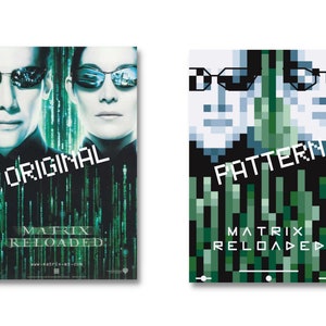 MATRIX RELOADED Mini Movie Poster Cross Stitch Pattern (PDF) - Etsy