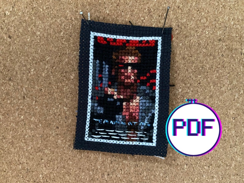 TERMINATOR Mini Movie Poster Cross Stitch Pattern PDF Download - Etsy